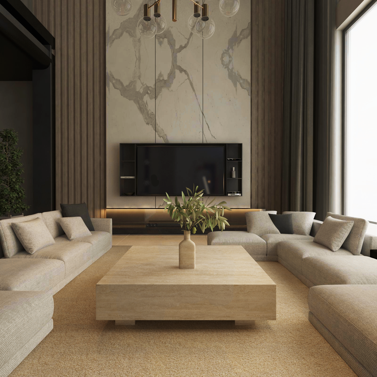 Square Travertine Coffee Tables – Travertable