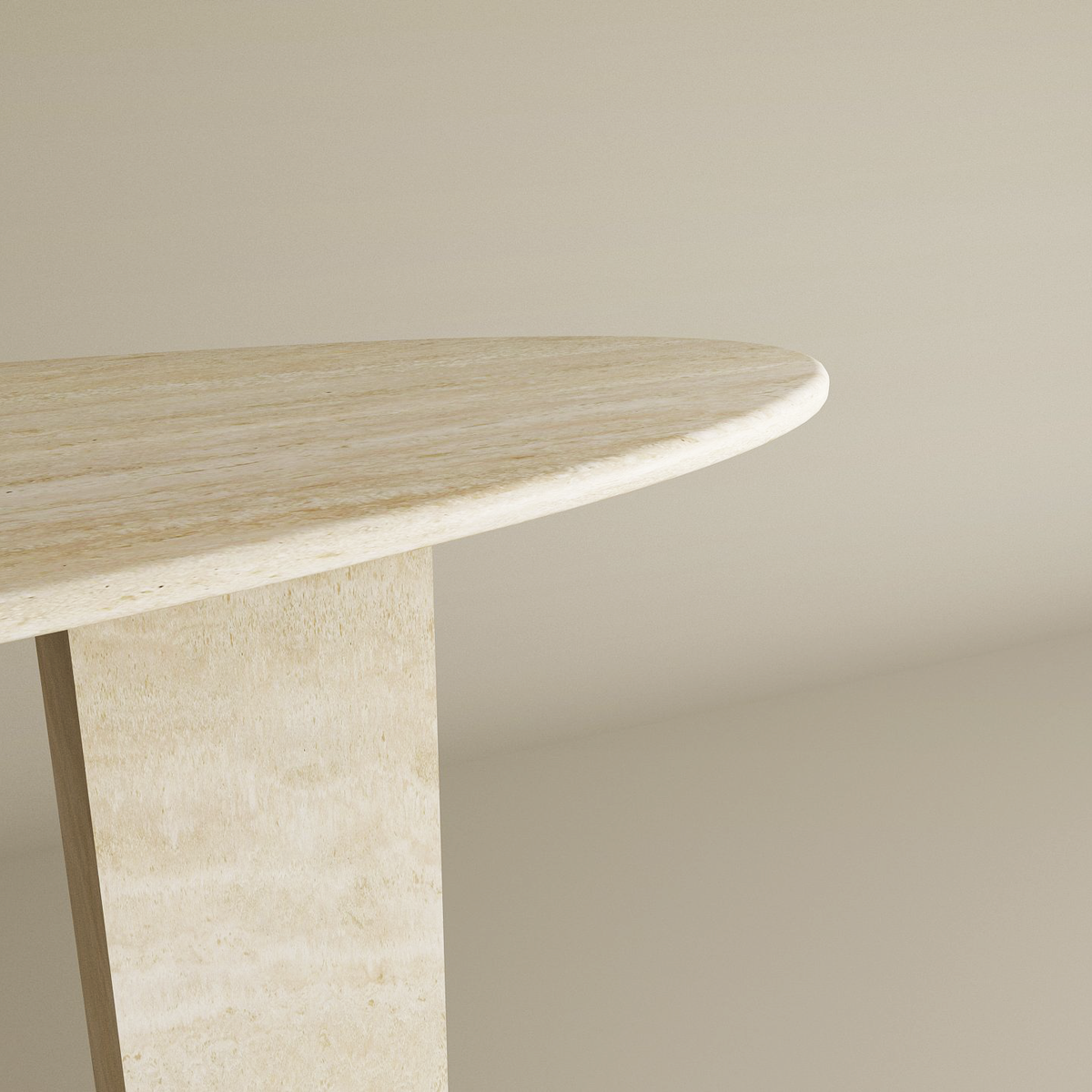 Ellipse Travertine Console Tables with Sculptural Form – Travertable