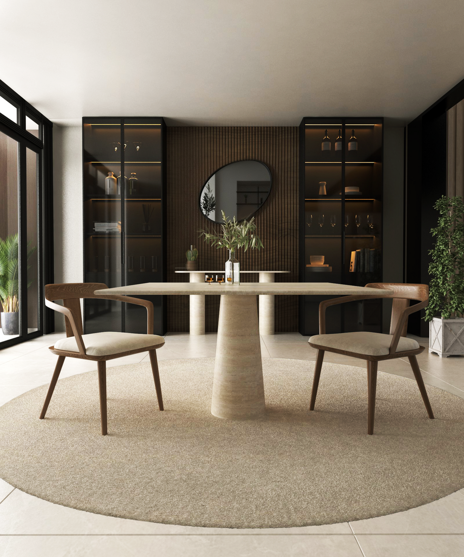 Travertine Dining Tables | Solid Stone, Clean Lines – Travertable