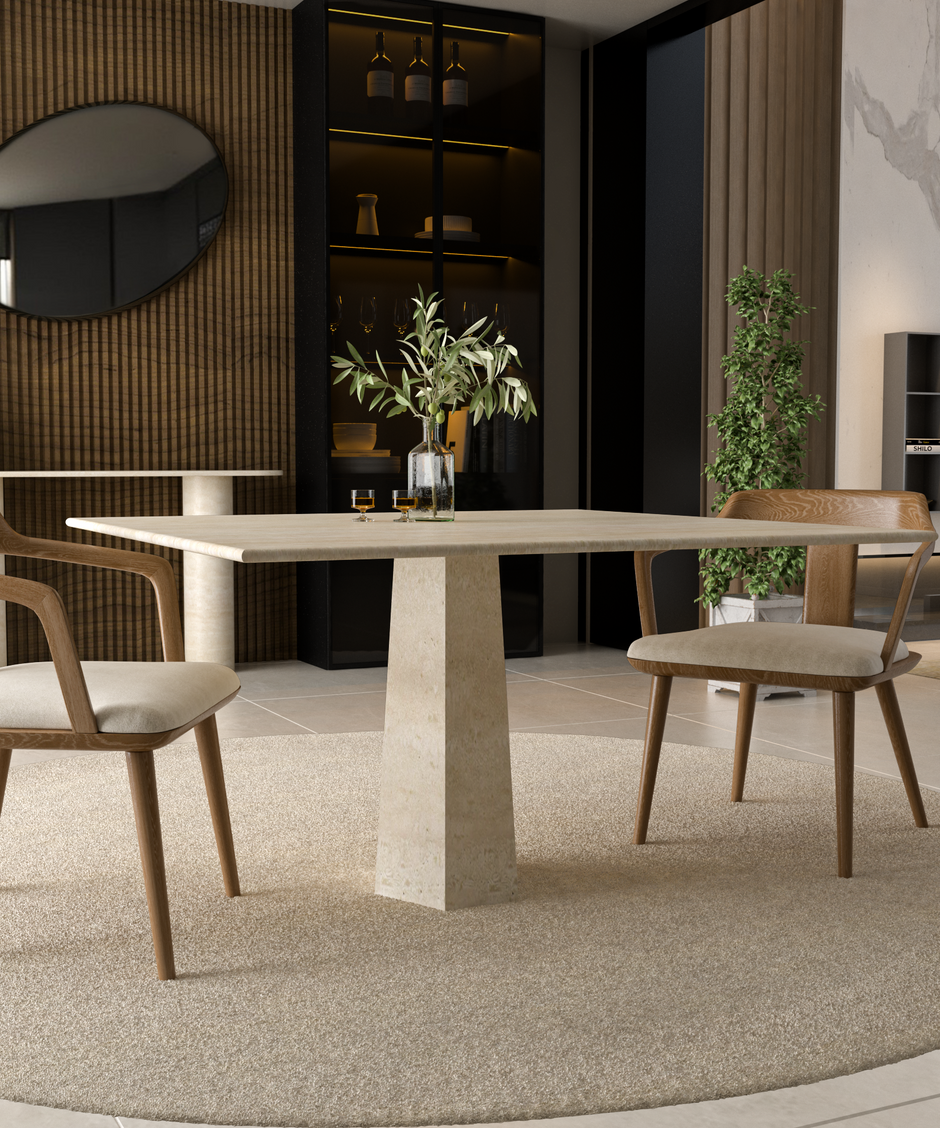 Travertine Dining Tables | Solid Stone, Clean Lines – Travertable