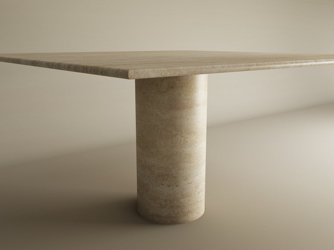 Travertine Dining Tables | Solid Stone, Clean Lines – Travertable